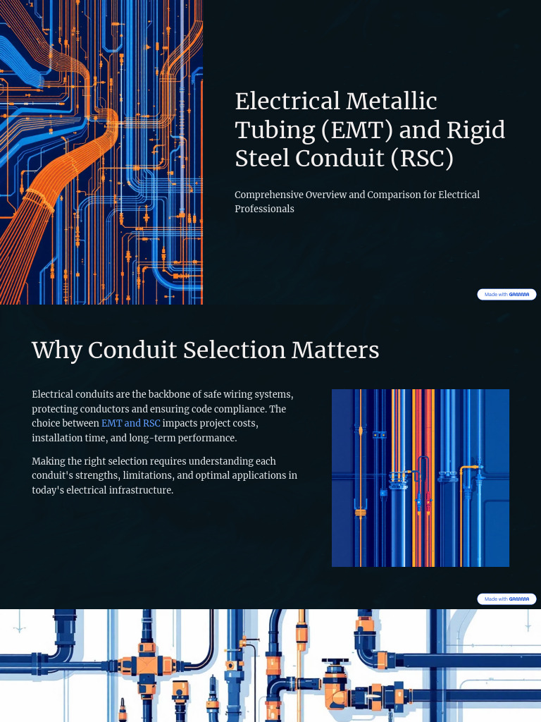 EMT vs RSC: Conduit Selection Guide | PDF | Building Materials ...