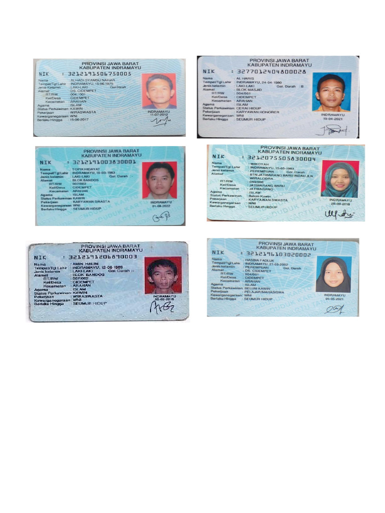 KTP Pengurus Dan Guru Tu | PDF