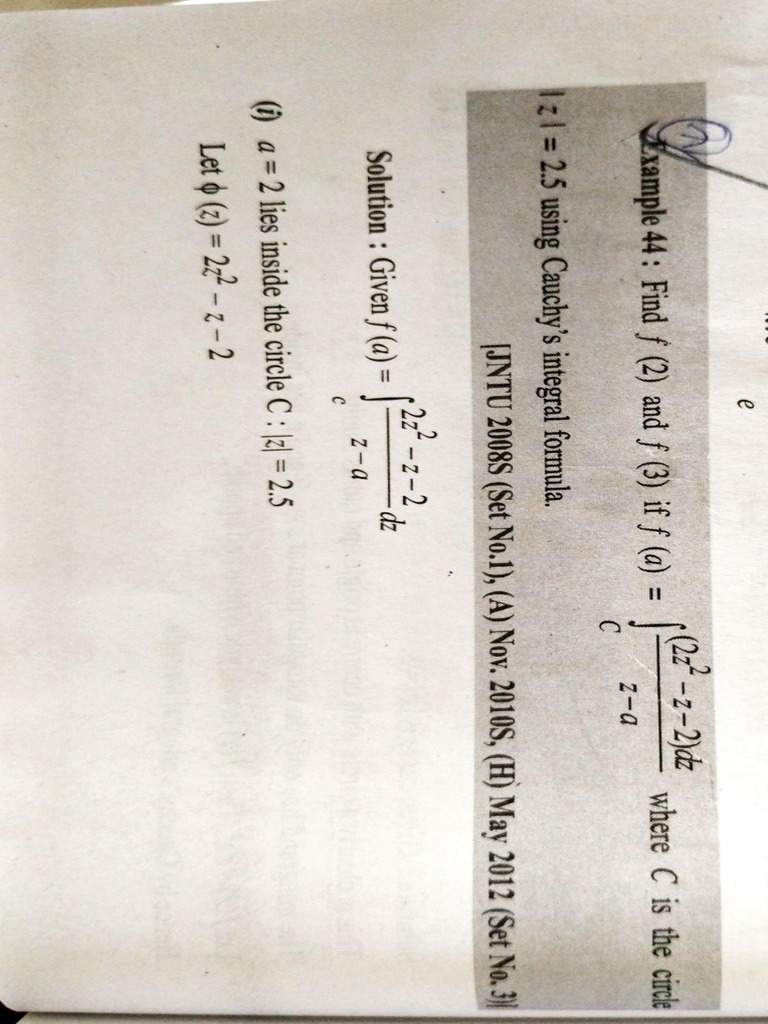 Cauchy Integral Formula Sums | PDF | Integral | Mathematical Objects