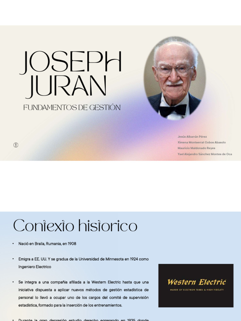 Joseph Juran | PDF | Calidad (comercial) | Planificación