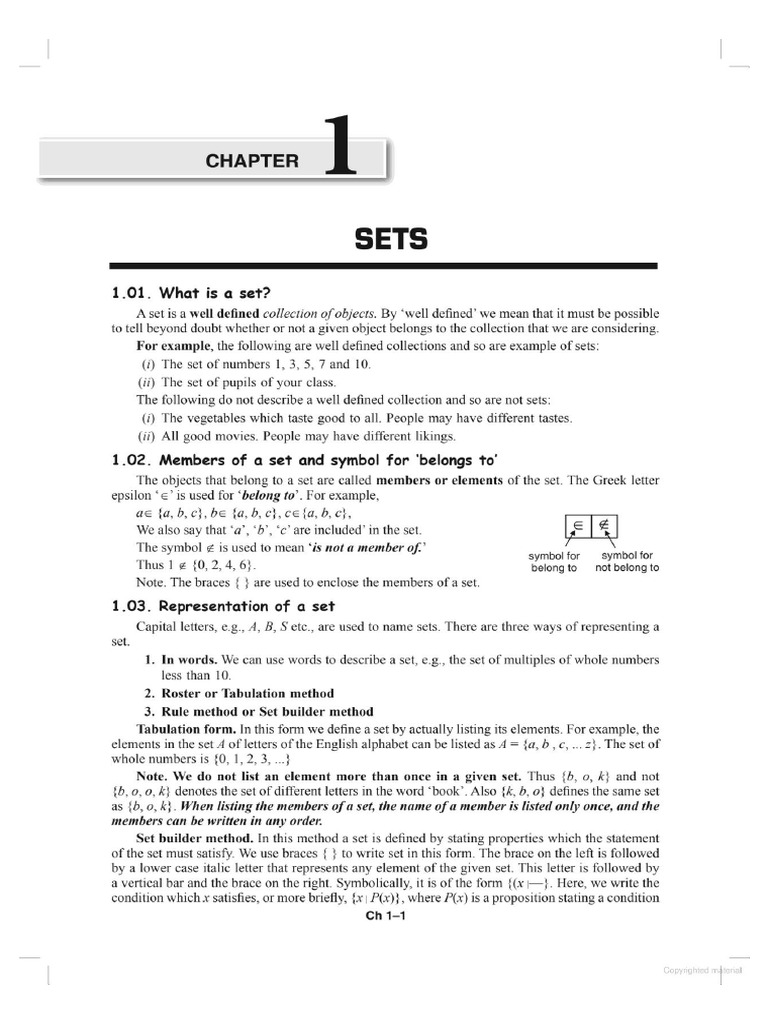 Sets STD 11 | PDF