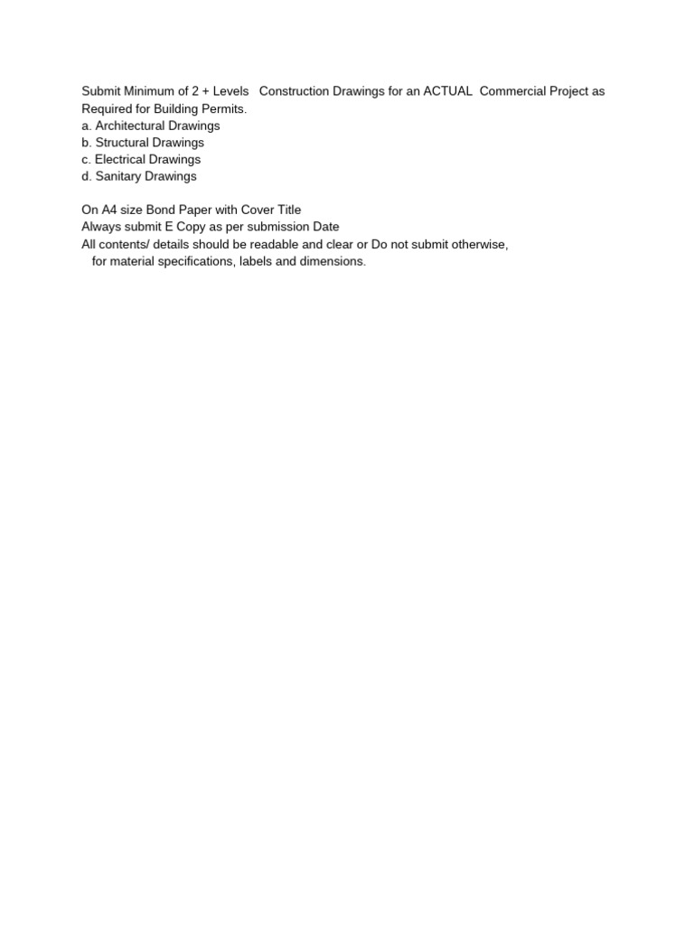 Commercial Project Drawing Submission Guide | PDF