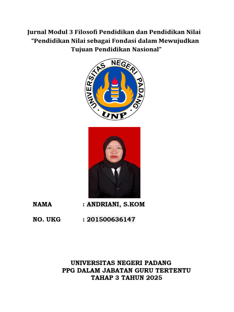 ANDRIANI - 201500636147 - Filosofi Pendidikan Dan Pendidikan NIlai | PDF