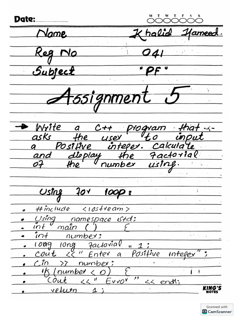 BSCS-GIU-SP25-041 Khalid Hameed PF Assignment 5 | PDF