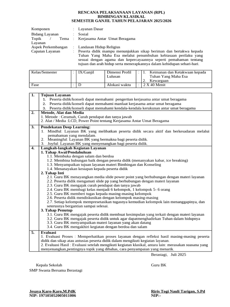 RPL BK Kelas 9 | PDF