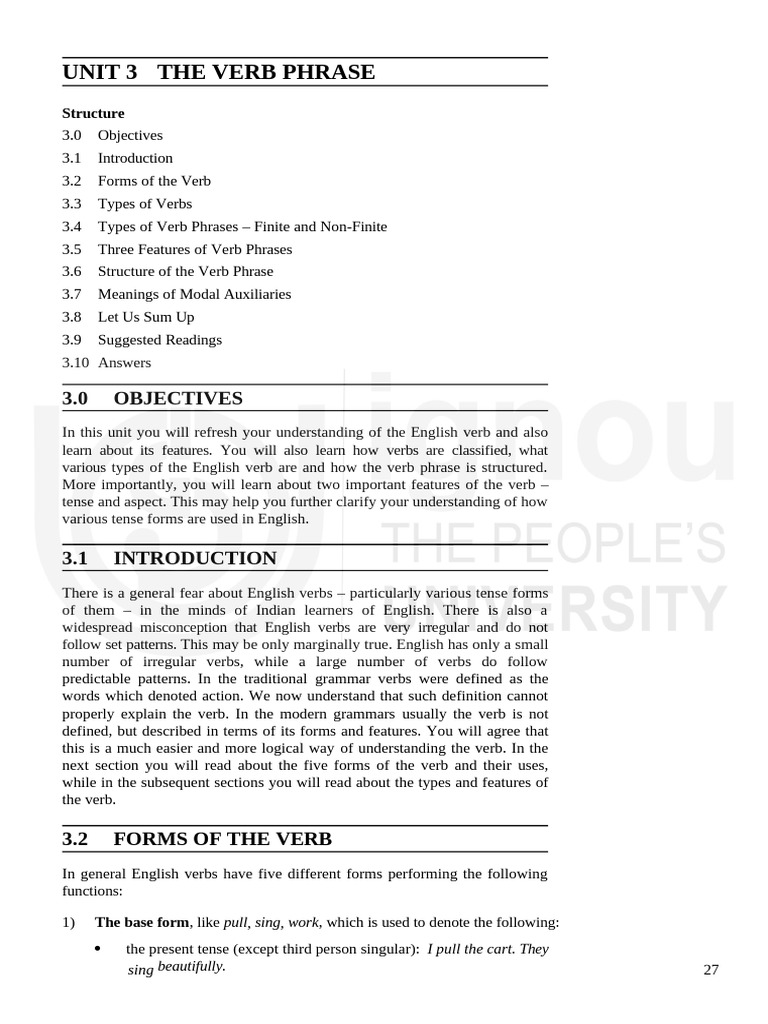 Unit-3 (1) | PDF | Verb | Grammatical Tense