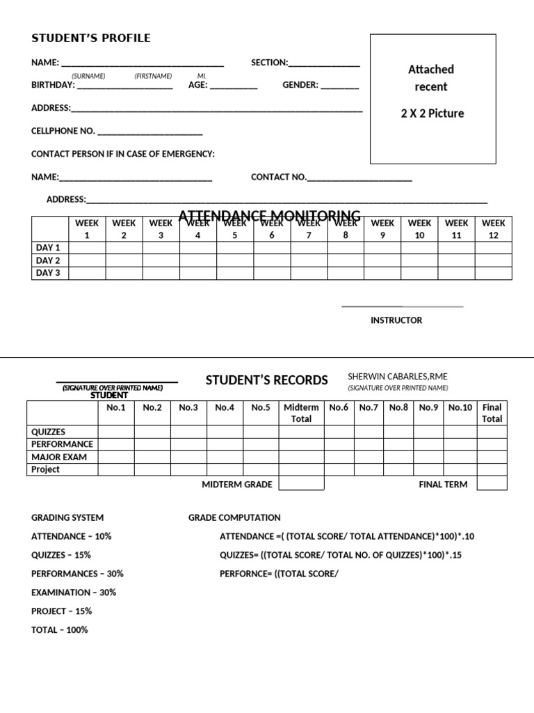 Student Profile | PDF