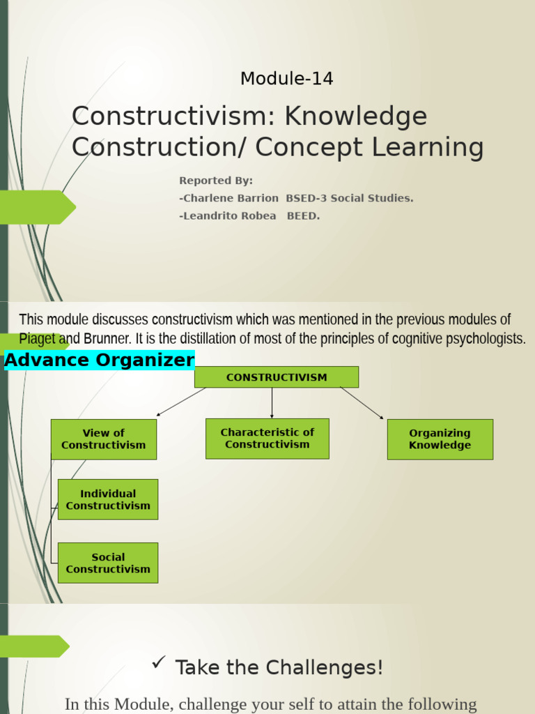 Module 14 Connstructivism | PDF | Constructivism (Philosophy Of ...