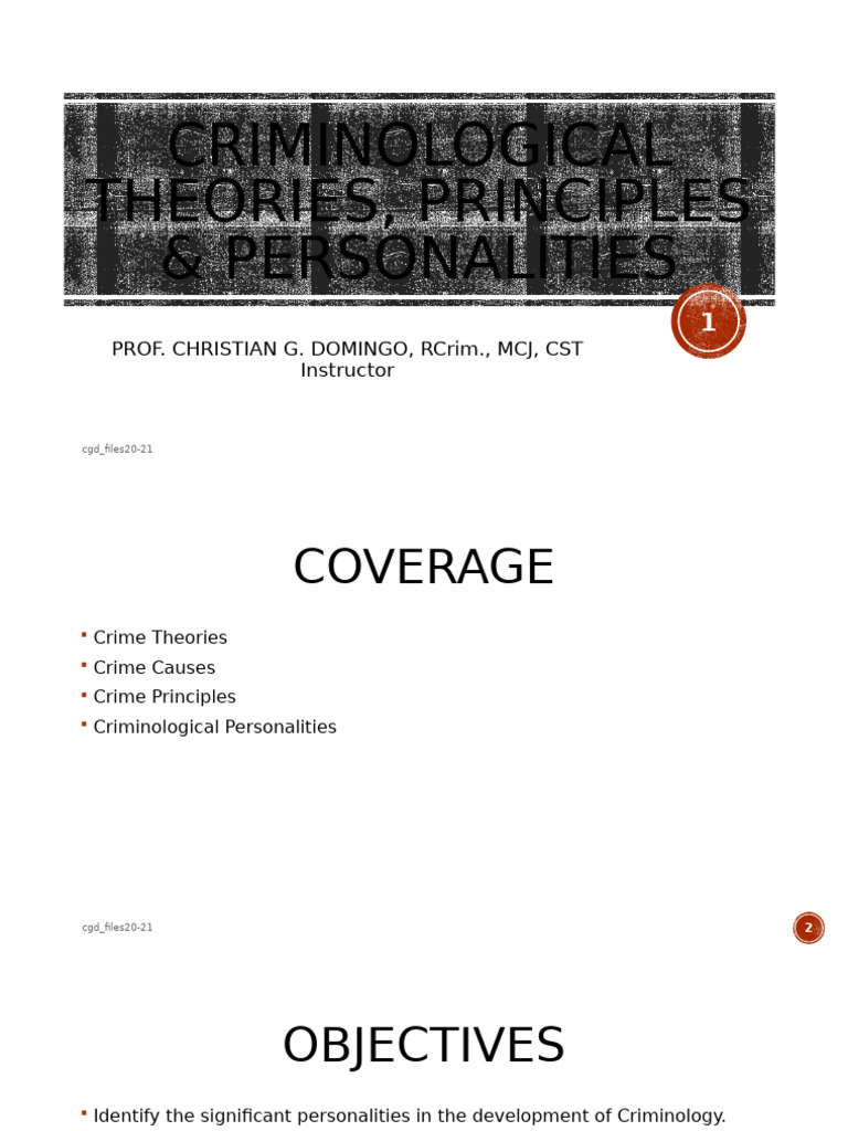 Module 3 Criminological Theories and Principles 1 | PDF | Criminology ...