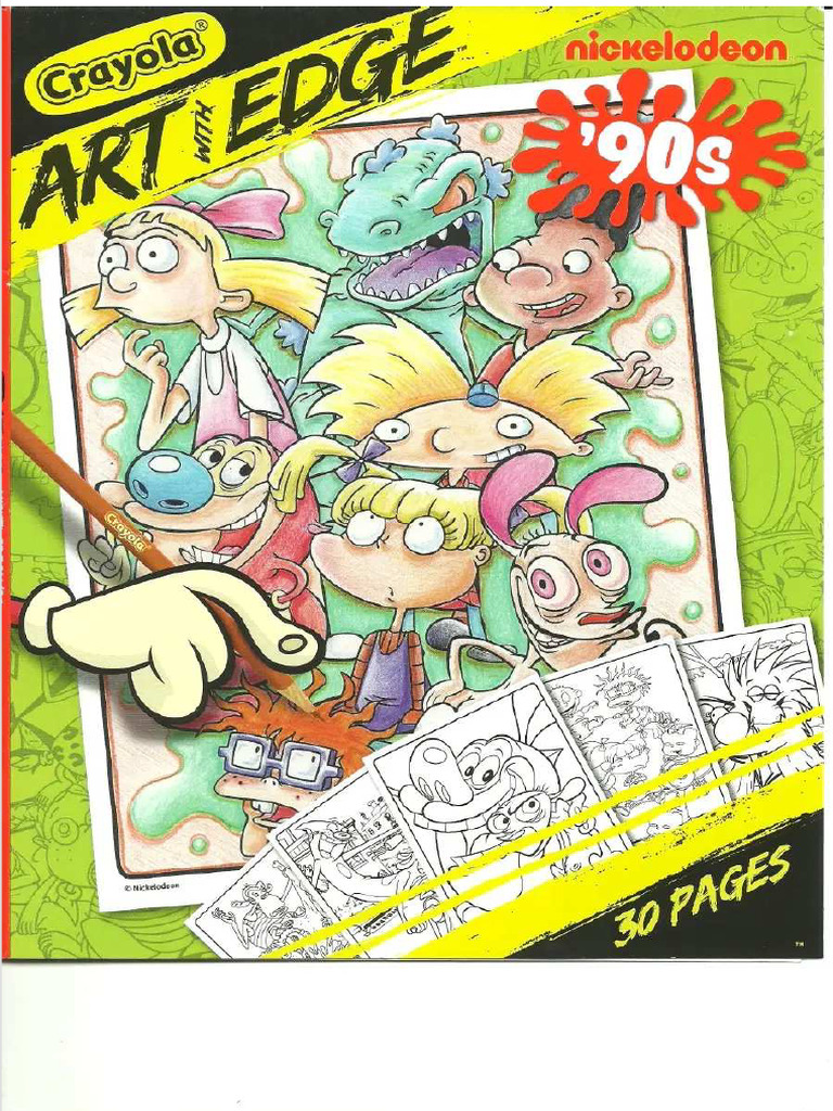 Libro Colorear Nickelodeon 90s | PDF