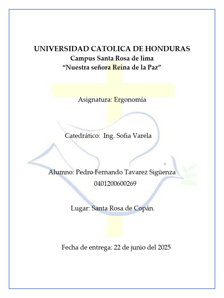 Investigacion 2 Parcial Ergonomia - Pedro Tavarez | PDF | Dolor lumbar ...