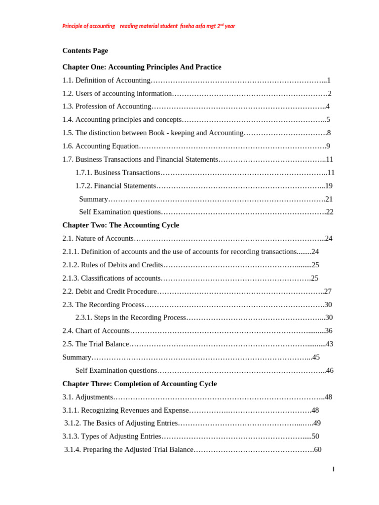 Accounting Principles for Students | PDF | Equity (Finance) | Generally ...