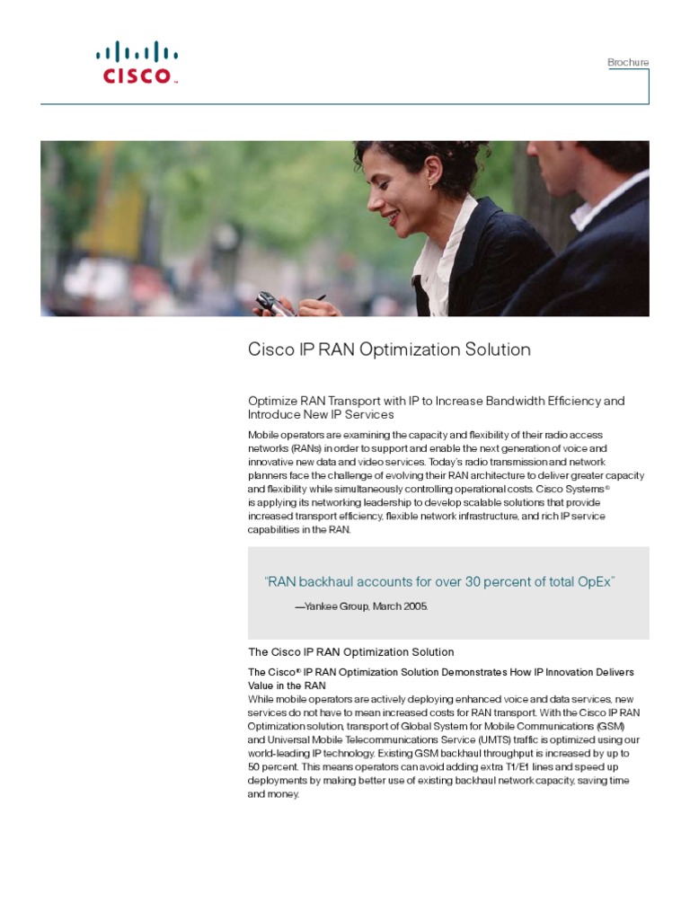 Cisco IP RAN Optimization Solution | PDF | Internet Access | Wi Max