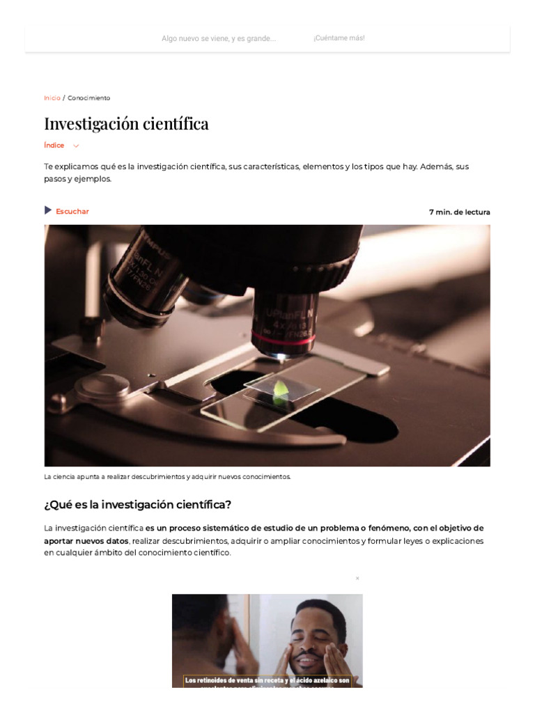 Investigación Científica - Qué Es, Sus Tipos y Elementos | PDF | Método ...
