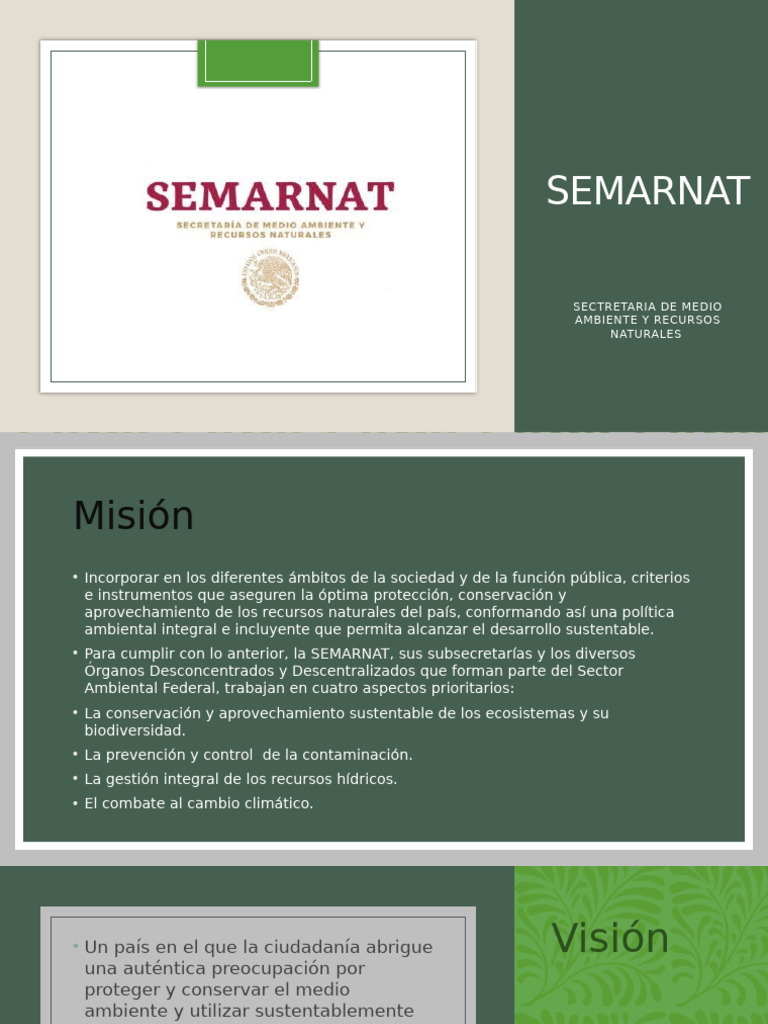 SEMARNAT: Política Ambiental Integral | PDF | Contaminación | Combustibles