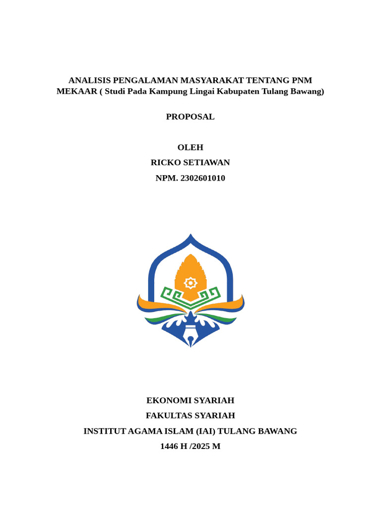 Pengalaman Masyarakat Kampung Lingai PNM | PDF