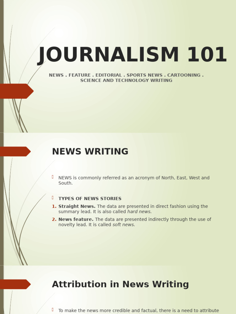Journalism 101 | PDF
