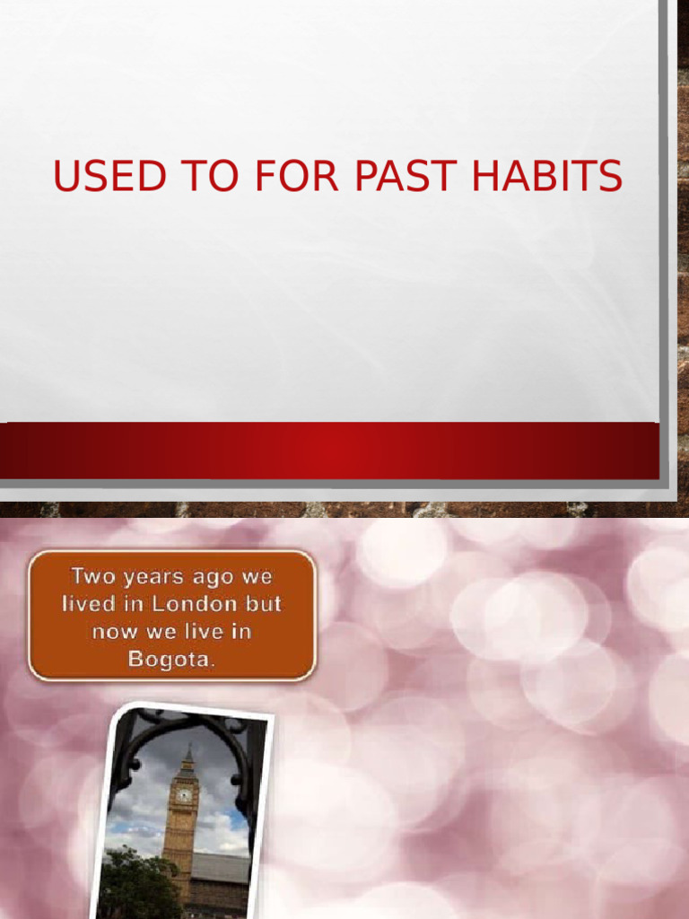 Past Habit Using Used To | PDF