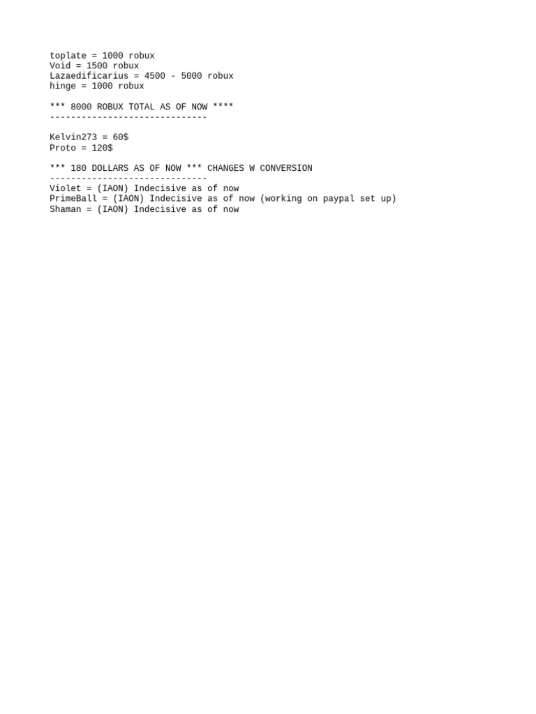 Toplate 1000 Robux | PDF