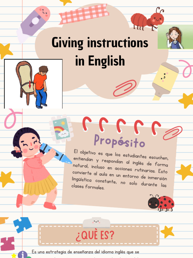 Giving Instructions in English | PDF | Idioma en Inglés | Enseñando