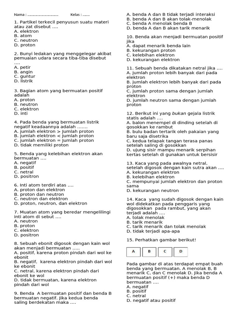 Latihan Soal Listrik Statis | PDF