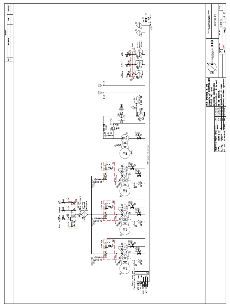 HPU Hydraulic Drawing | PDF