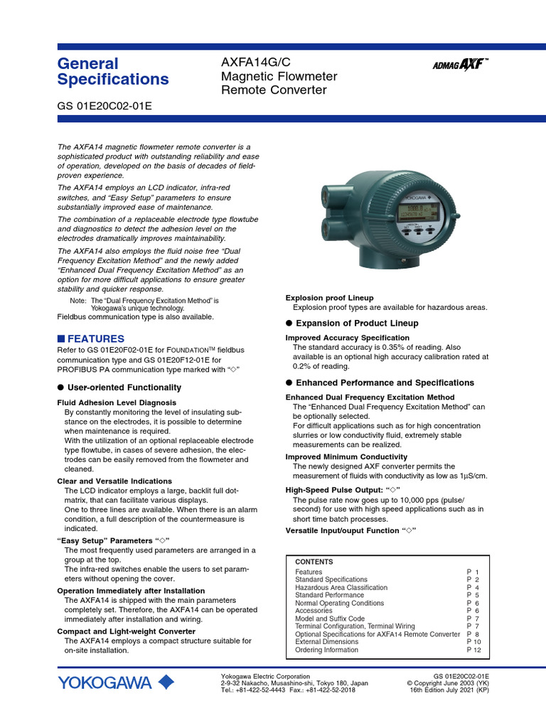 Gs01e20c02 01e | PDF | Power Supply | Flow Measurement