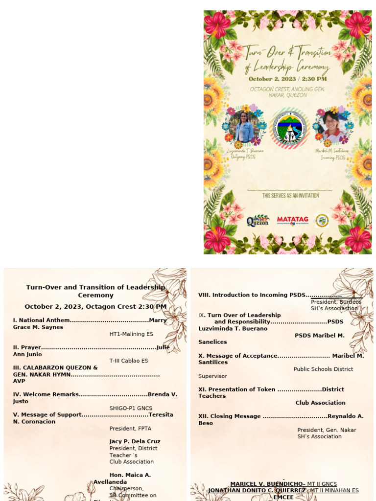 Welcome Program Ds Maribel | PDF