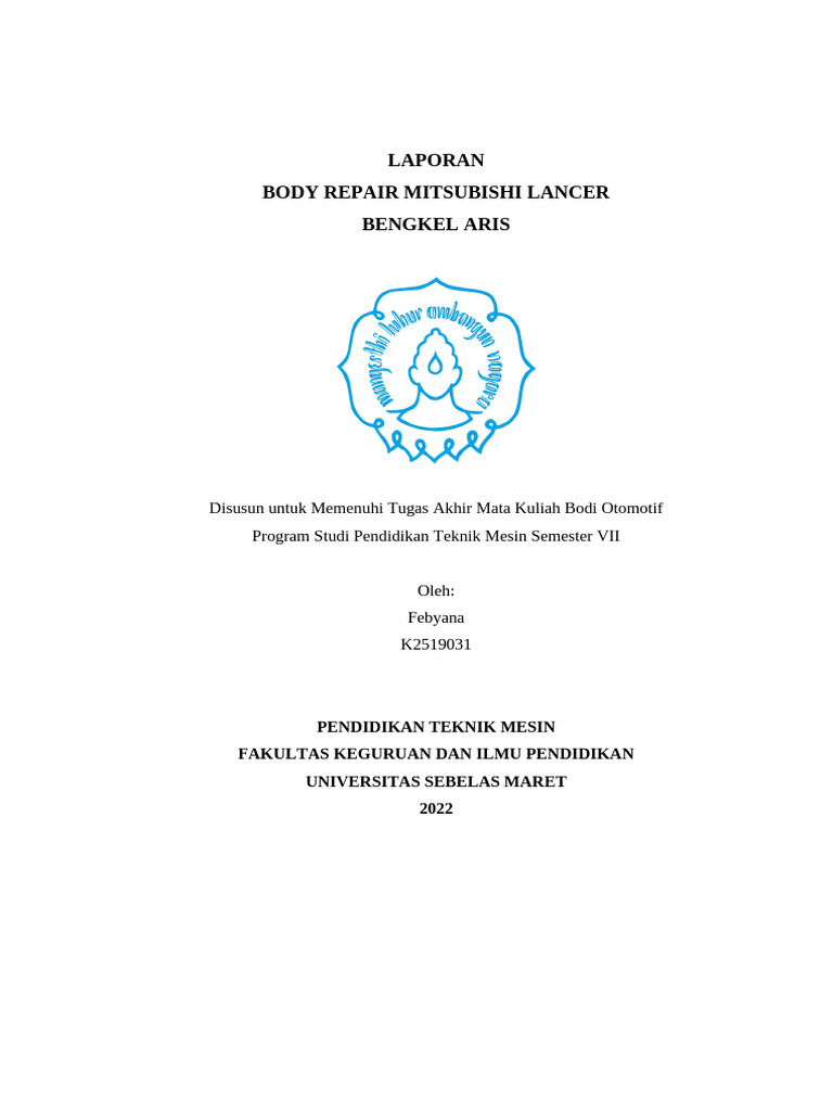 Laporan Observasi Bengkel Body Repair | PDF