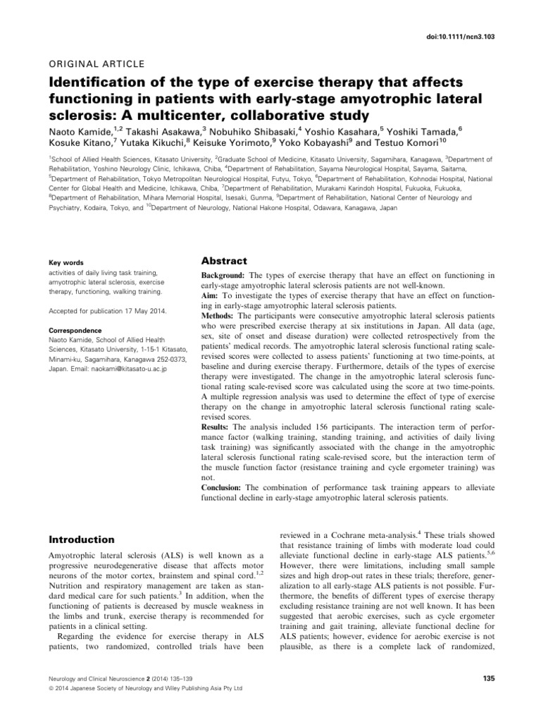 Neurology Clinical Neurosc - 2014 - Kamide - Identification of The Type ...