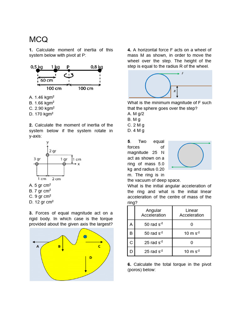 FURTHER MECHANICS | PDF | Rotation Around A Fixed Axis | Torque
