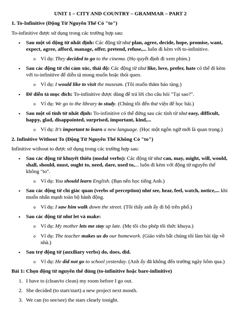 Unit 1 - Day 4 - Grammar - Part 2 | PDF
