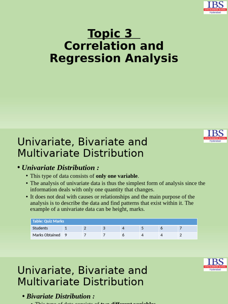 Correlation and Regression Analysis Guide | PDF | Linear Regression ...