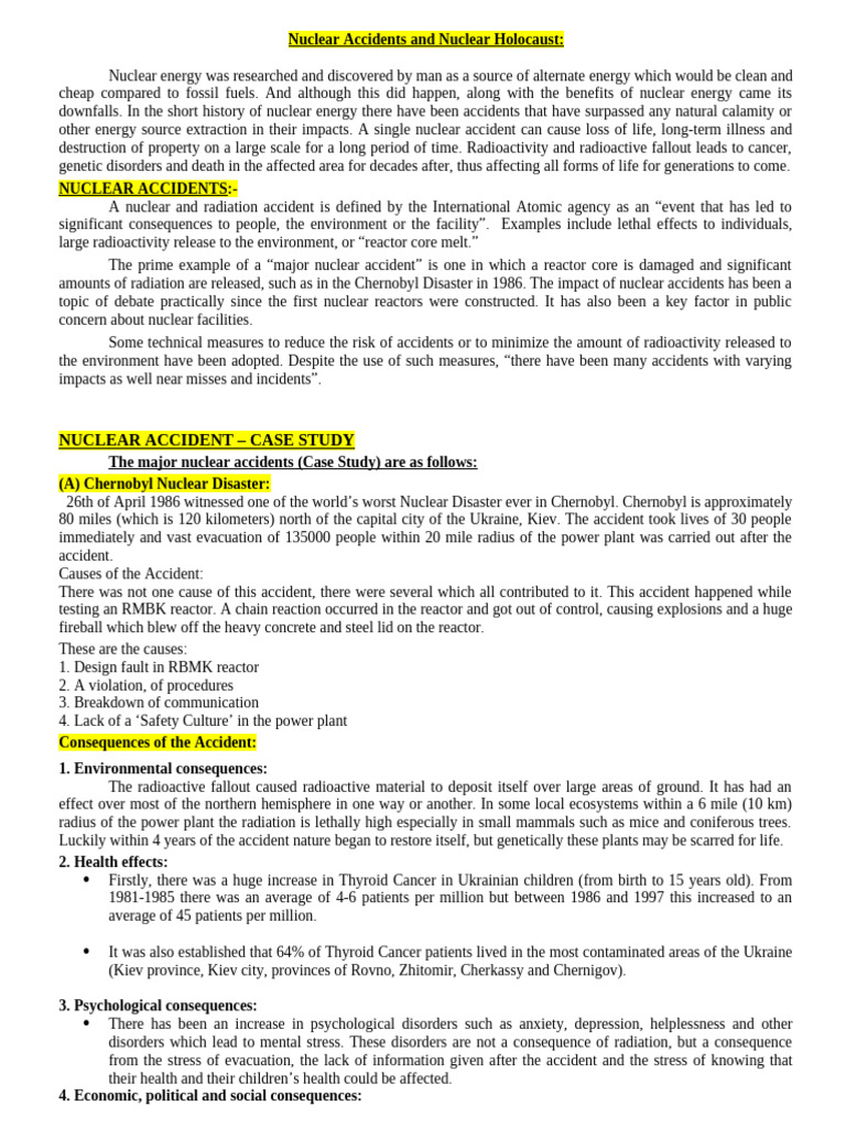 Nuclear Hazards, Pollution | PDF | Nuclear And Radiation Accidents And Incidents | Fukushima ...