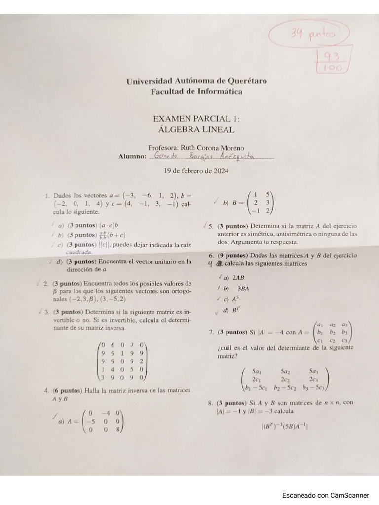 P1 Examen Gerardo Barajas Amézquita | PDF