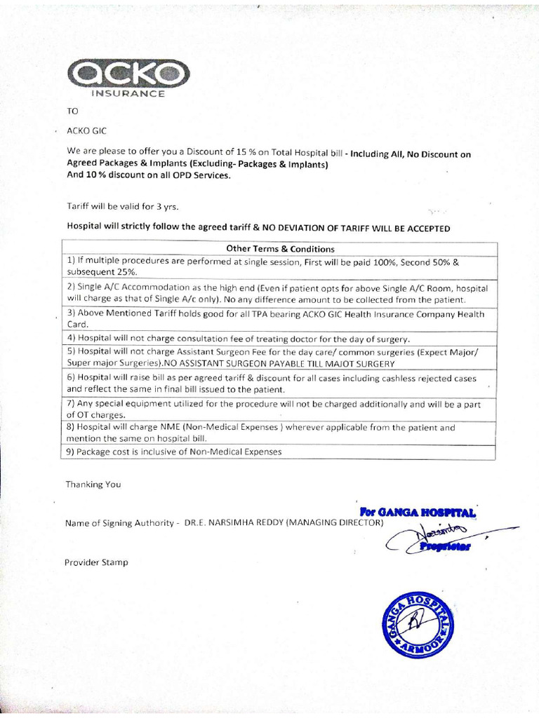 Acko Discount Letter | PDF