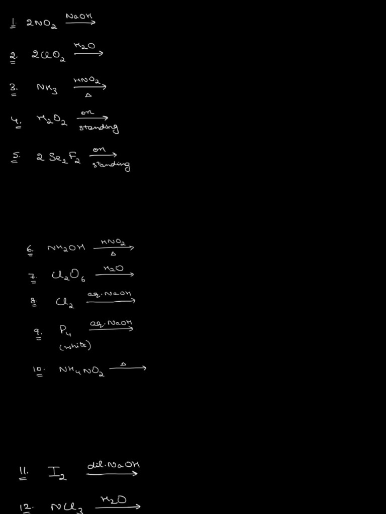 Reactions and Road Maps of p Block | PDF