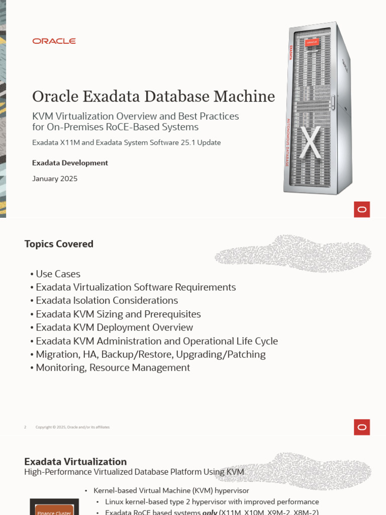 Exadata KVM Overview | PDF | Virtual Machine | Virtualization