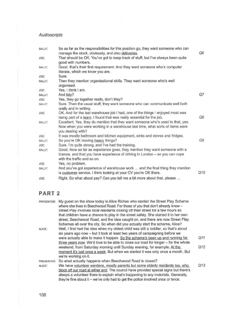 Transcript Test 3,4 - Part 1,2 | PDF