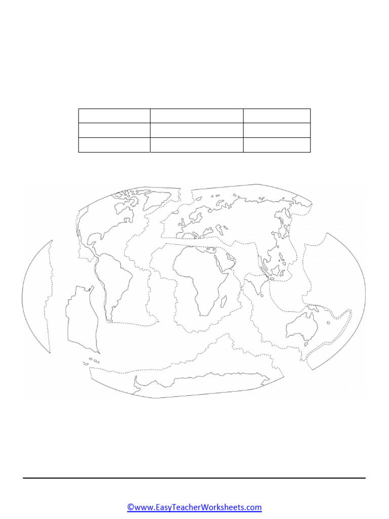 Tectonic Plates Puzzle Activity | PDF