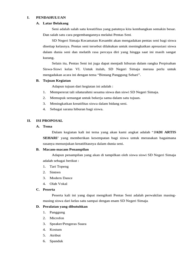 Isi Proposal | PDF