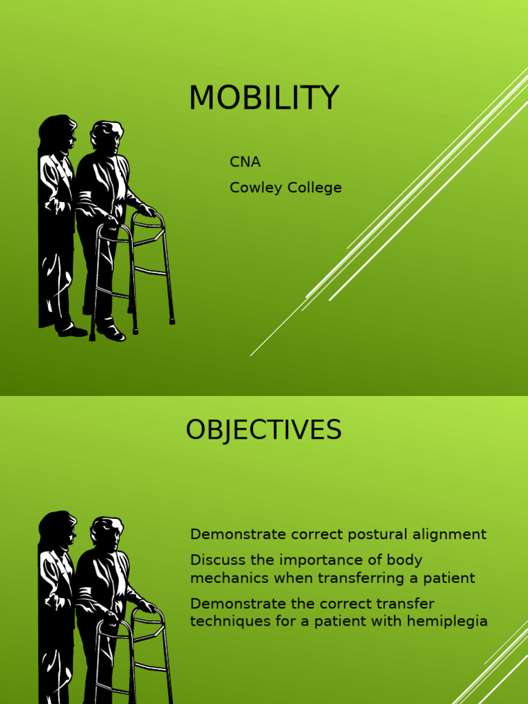 Safe Patient Mobility Techniques | PDF | Wheelchair | Anatomical Terms ...