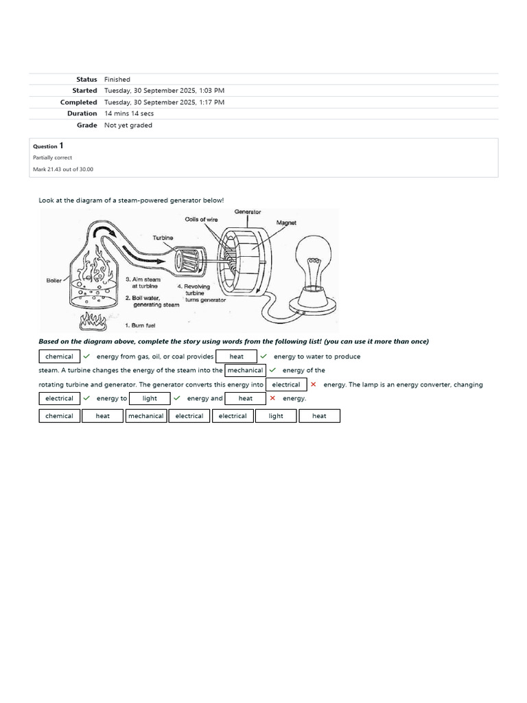 Energy Transformation Quiz Results | PDF | Energy Development ...
