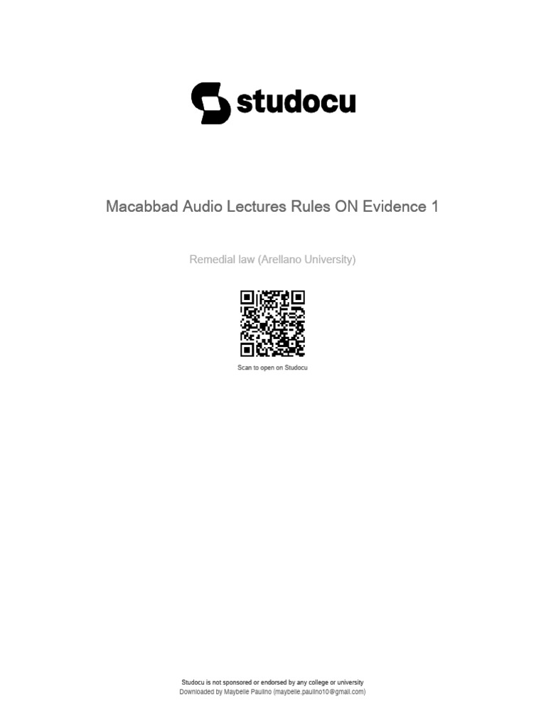 New Rules on Evidence Overview | PDF | Parol Evidence Rule | Relevance ...