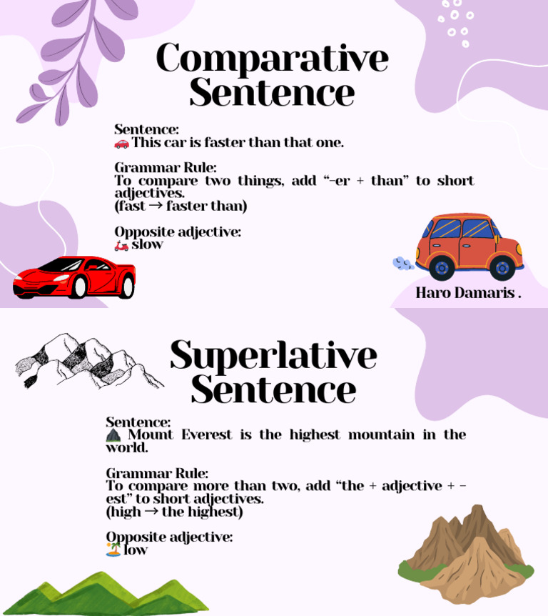 Comparative and Superlative Adjectives | PDF