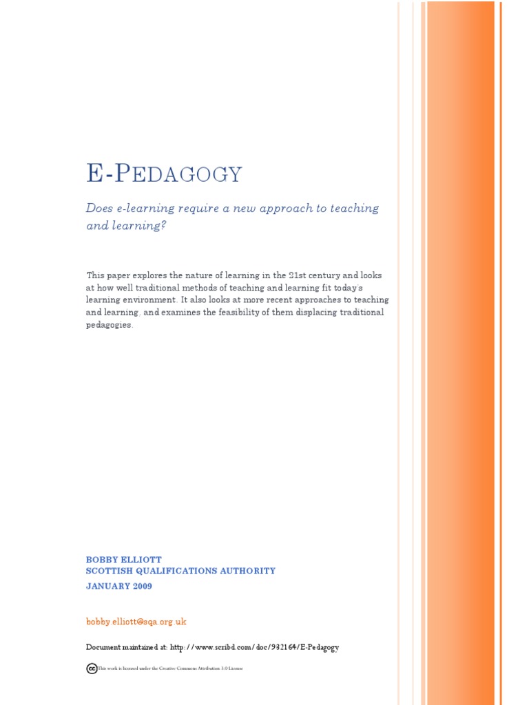 E Pedagogy | PDF | Educational Technology | Constructivism (Philosophy ...
