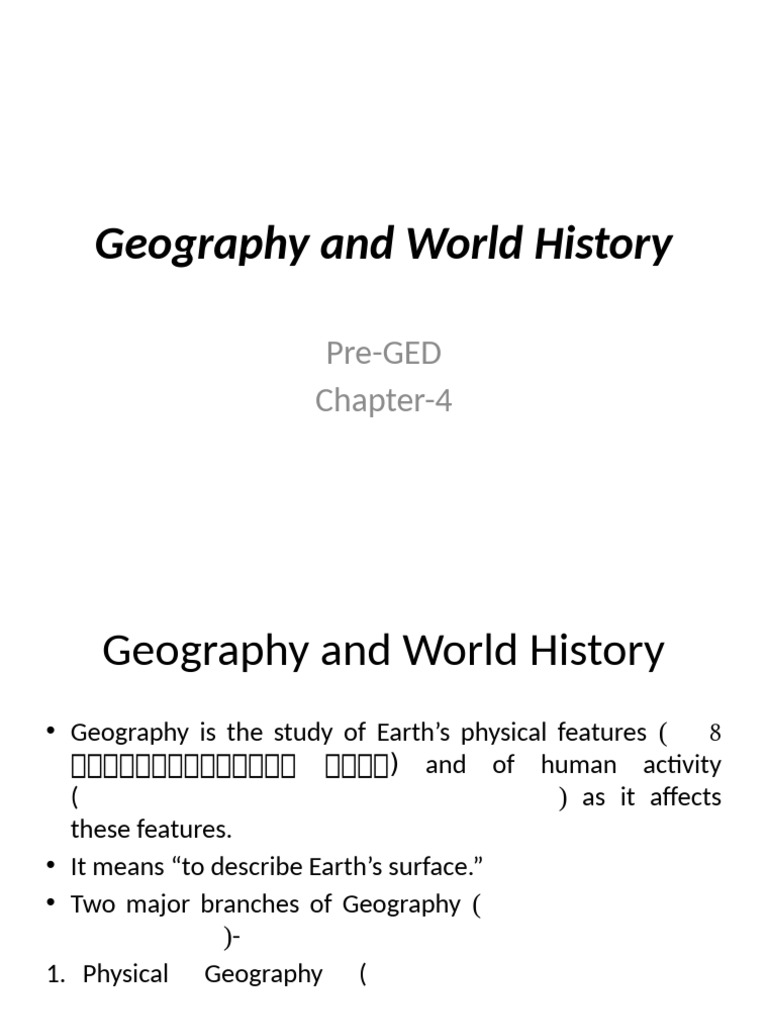 Pre Ged Geo&World Hist | PDF | Agriculture | River