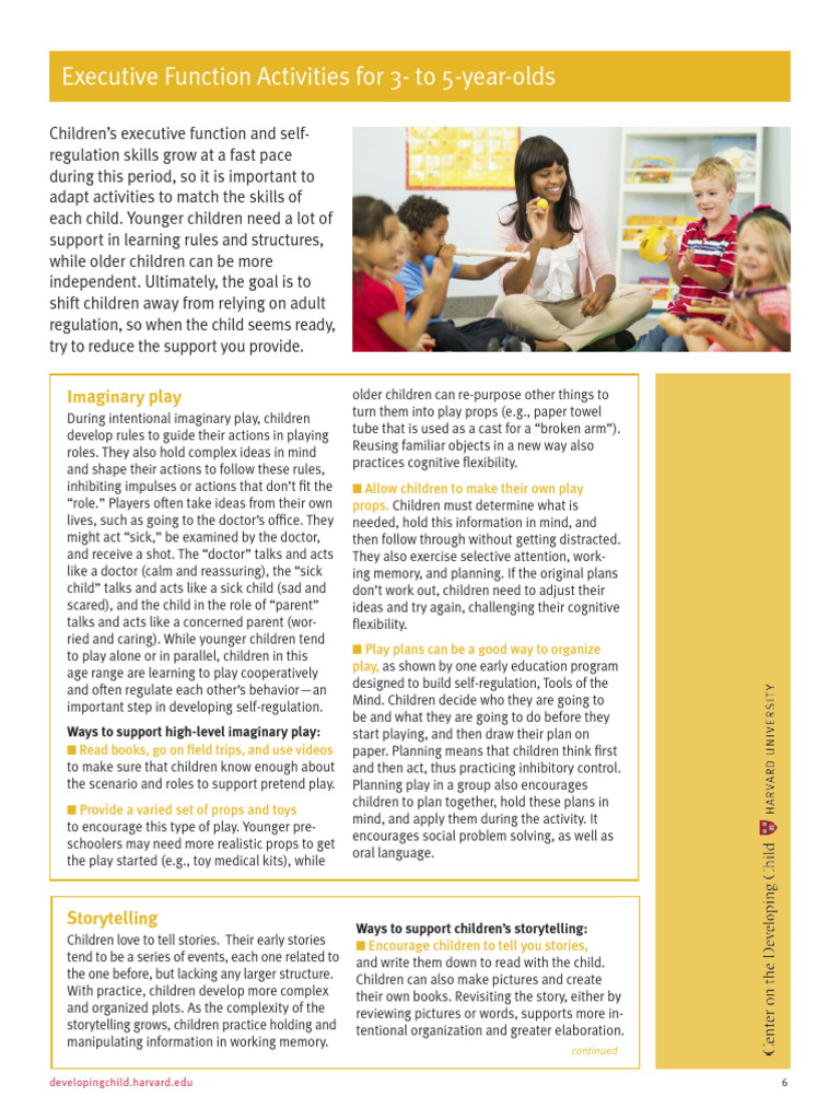 Executive Function Activities for Kids | PDF | Executive Functions ...