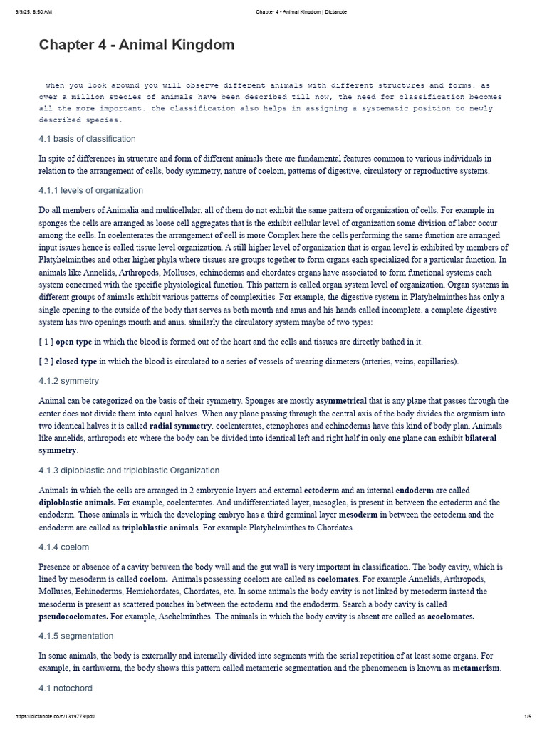 Animal Kingdom Classification Overview | PDF | Vertebrates | Sponge