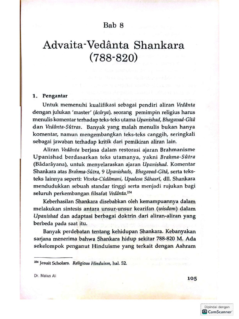 Filsafat India - Matius Ali (Adwaita) | PDF